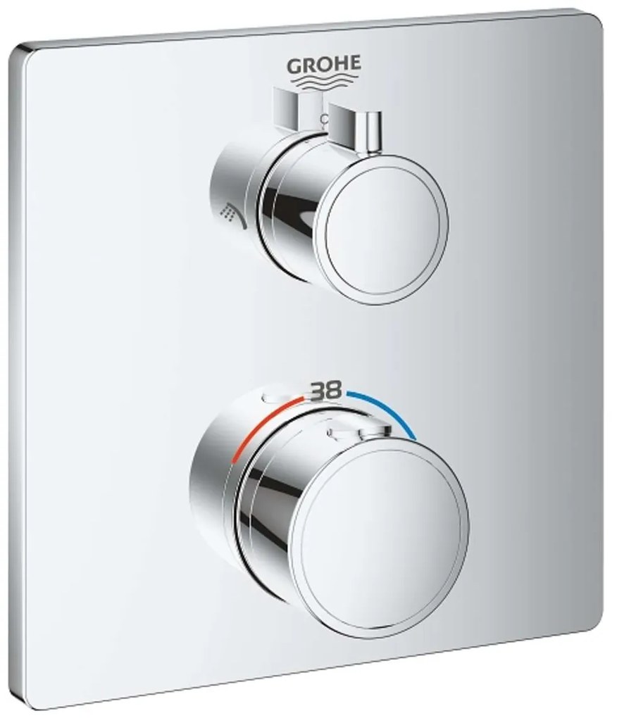 Grohe Grohtherm - Termostatická sprchová baterie pro 2 spotřebiče, chrom 24079000