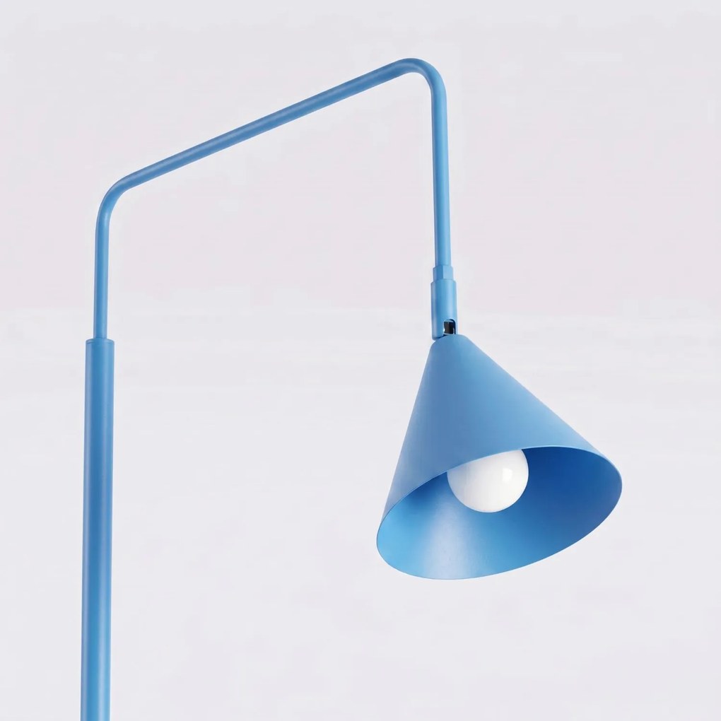 Sollux Lighting Stojací lampa NOX světle modrá