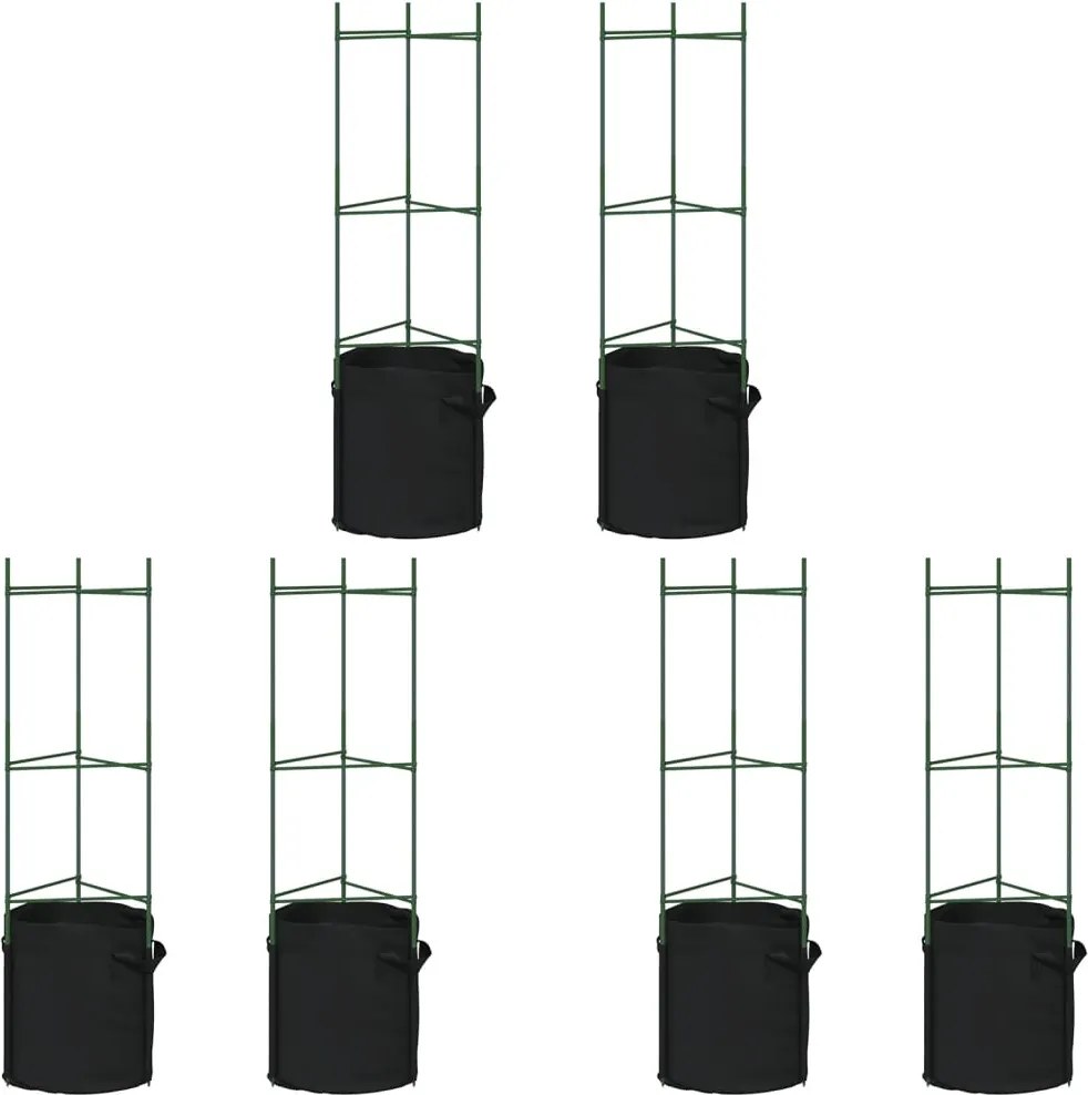 Podpěrné klece pro rajčata s pytlem 6 ks 116 cm ocel a PP 3281488