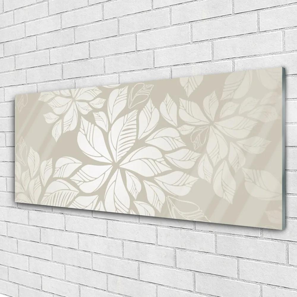 akrylový obraz Květiny Rostlina Umění 125x50 cm