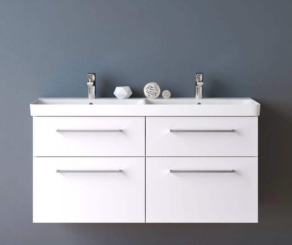 DŘEVOJAS koupelnová skříň Q MAX SZZ4 120 s umyvadlem Victory Barevné provedení: N03 Graphite