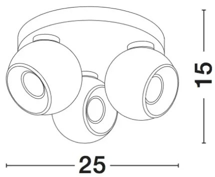 Moderní bodové svítidlo Tore 25 bílé