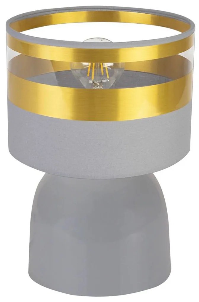 Stolní lampa INTENSE GOLD, 1x textilní stínítko (výběr ze 6 barev), (výběr ze 3 barev konstrukce)