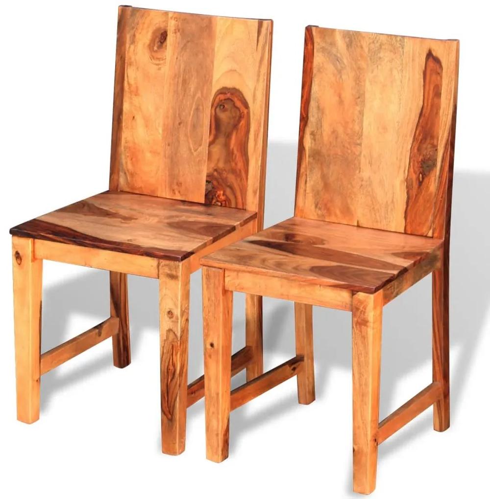 243283 vidaXL Jídelní židle 2 ks masivní sheeshamové dřevo