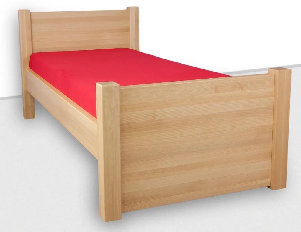 Krajča Jednolůžková postel z masivu Izabella 100 x 200 cm Povrchová úprava: Kari, Druh dřeva: Dub