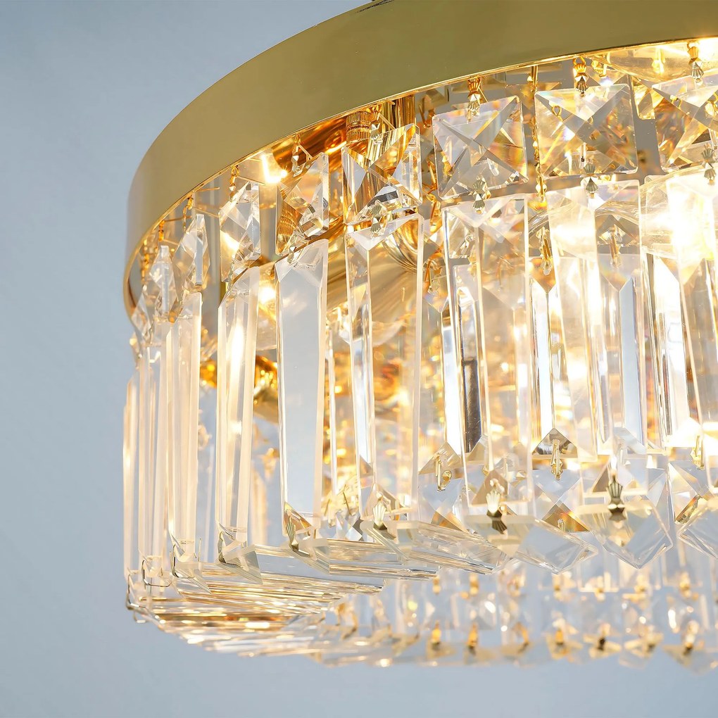 Toolight Toolight, stropní svítidlo 60cm, 8xE14, APP1729-8C, zlatá lesklá, OSW-06355