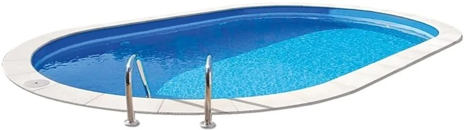 Planet Pool Zapuštěný bazén s ocelovou stěnou Exklusiv WHITE/Blue 6 x 3 x 1,5 m 0032