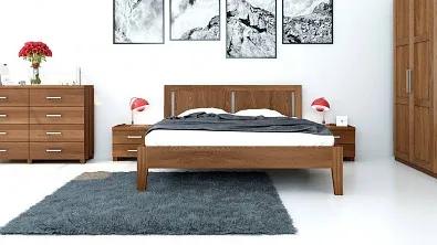 Postel Postelia GITA Buk 180x200 - Dřevěná postel z masivu, bukové dvoulůžko o šíři masivu 4 cm