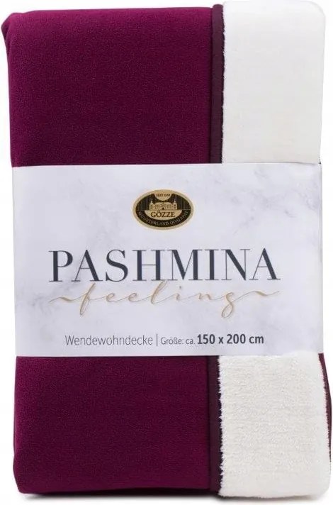Deka Pashmina Feeling -uni-, 150 x 200, borůvková