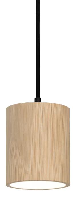Válcové dřevěné svítidlo woodLED Drum Dřevodekor: Dub Světlý, Teplota chromatičnosti / Stmívání: 4000 Kelvinů / Nestmívatelné, Úhel reflektoru: 24°