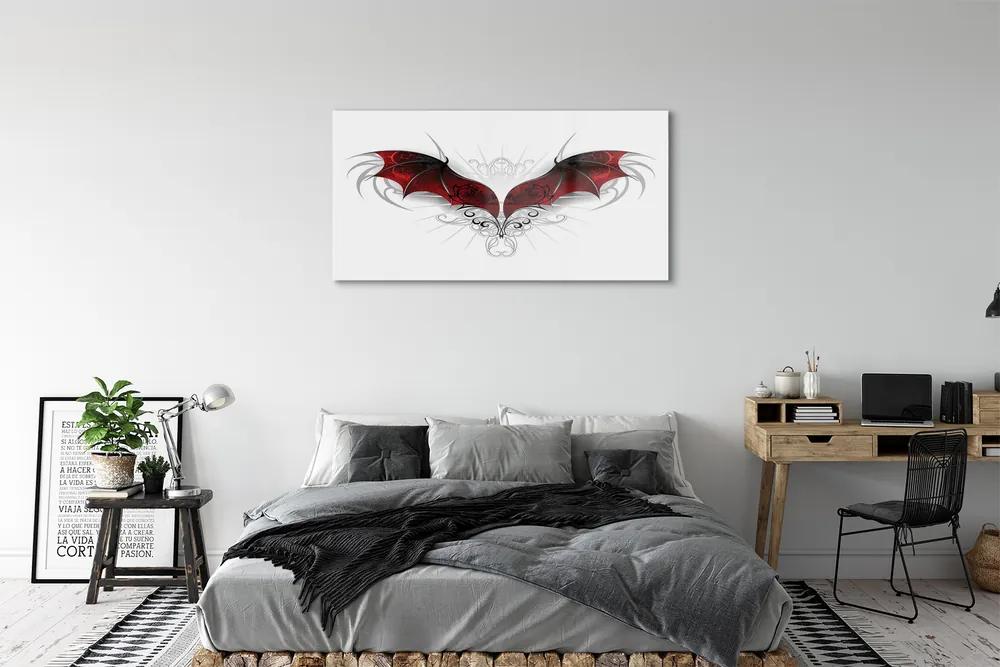 akrylový obraz drakem křídla 125x50 cm
