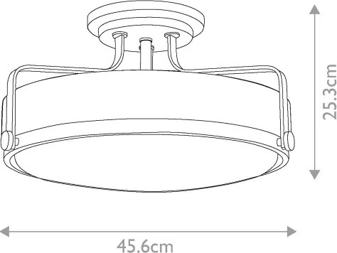 Hinkley HK-HARPER-SFM-CM - Přisazený lustr HARPER 3xE27/60W/230V lesklý chrom