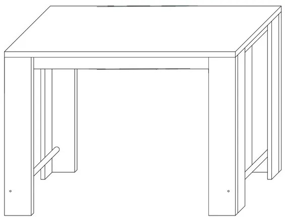 Barový stůl Frieda 120x58 cm, bílý