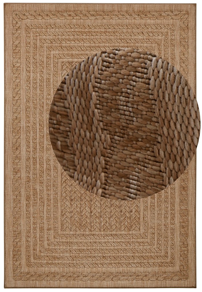 Hanse Home, Kusový koberec Forest 103992 Beige/Brown – na ven i na doma, 240x340, béžová, chodba / předsíň
