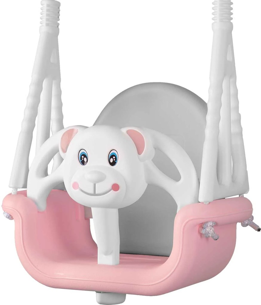Medvídek 3 v 1 kbelíková houpačka Ricokids růžová
