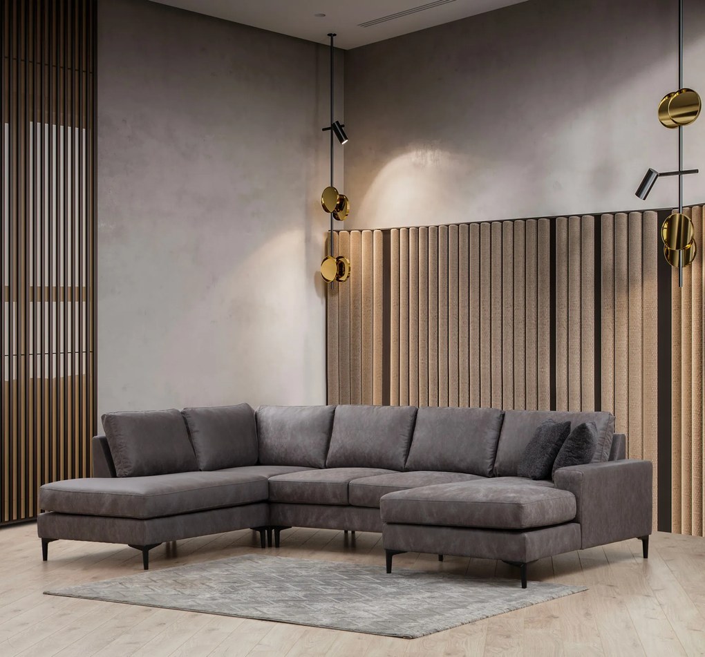 Hanah Home Rohová pohovka PORTO antracit levá 560ARE1226