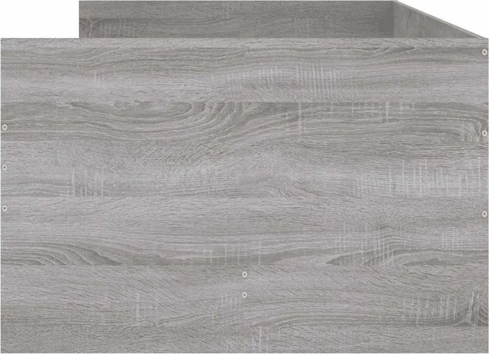 Rám postele se zásuvkami šedý sonoma 90 x 190 cm 3207355