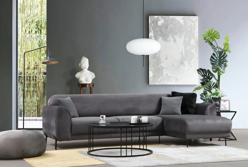 Hanah Home Pohovka IMAGE antracit pravý roh 560ARE1143