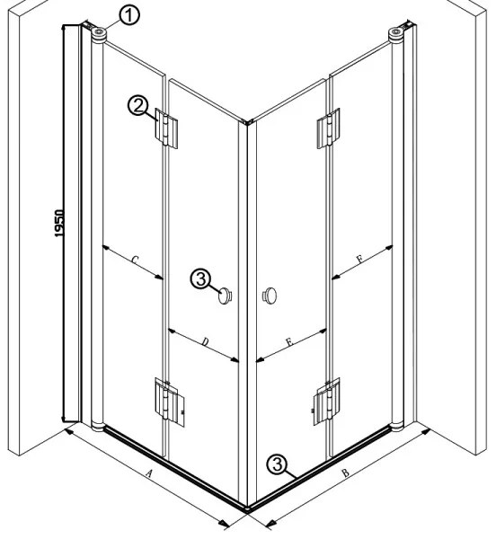 BPS-koupelny Čtvercový sprchový kout HYD-SK1290C 100x100 chrom/transparent + vanička HYD-SSV-ST06A bílá