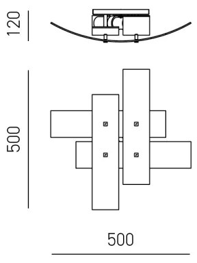 Gea Luce LARA P P arg - Stropní svítidlo LARA 2xE27/52W/230V 50 cm stříbrná
