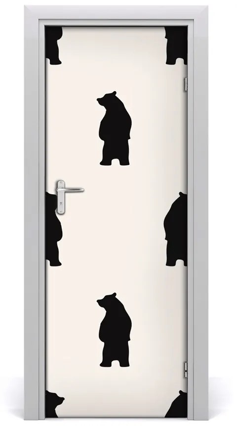 Samolepící fototapeta na dveře Medvíďata 75x205 cm