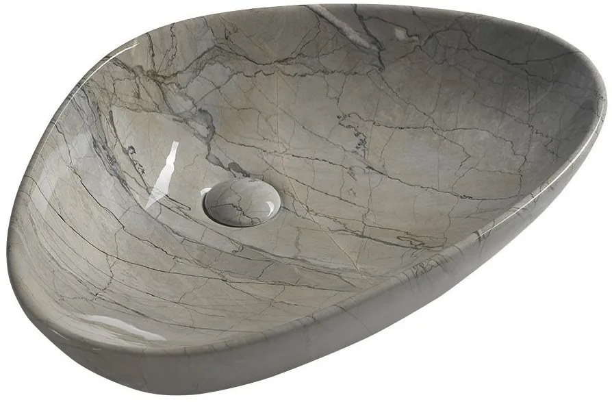Sapho, DALMA keramické umyvadlo 58,5x14x39 cm, grigio, MM213