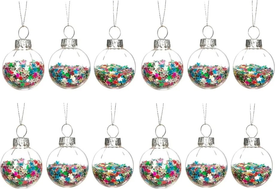 Skleněné vánoční koule v sadě 12 ks ø 3 cm Disco Stars Mini – Sass & Belle