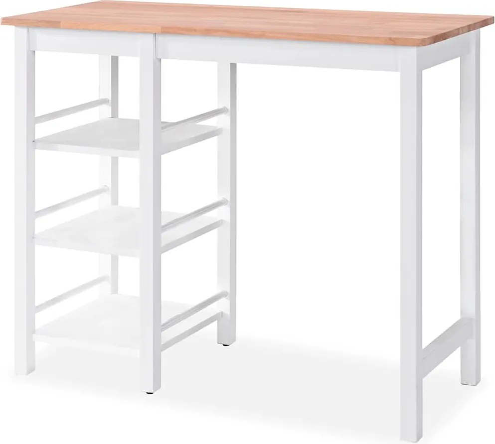 3dílný barový set MDF bílý 245364