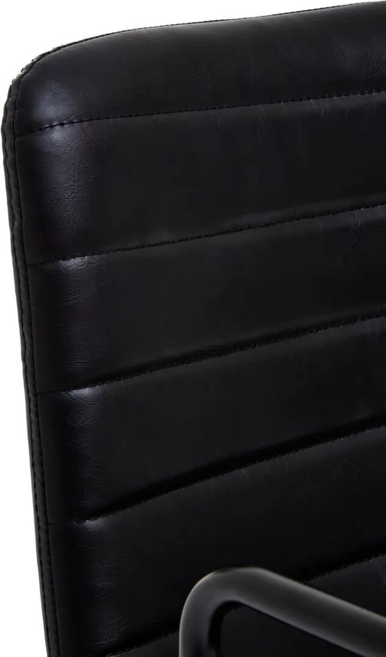 Černá kancelářská židle z imitace kůže Forbes – Premier Housewares
