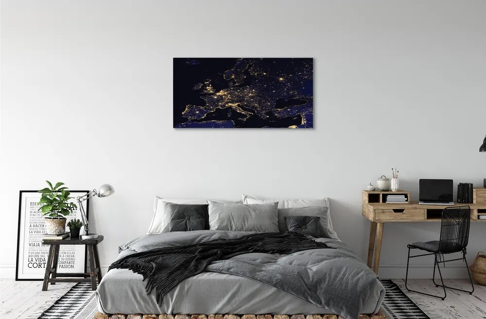 Obrazy na plátně sky mapa světle 125x50 cm