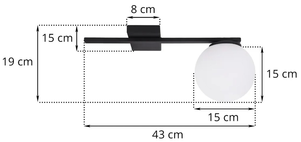 Stropní svítidlo Florence, 1x bílé skleněné stínítko
