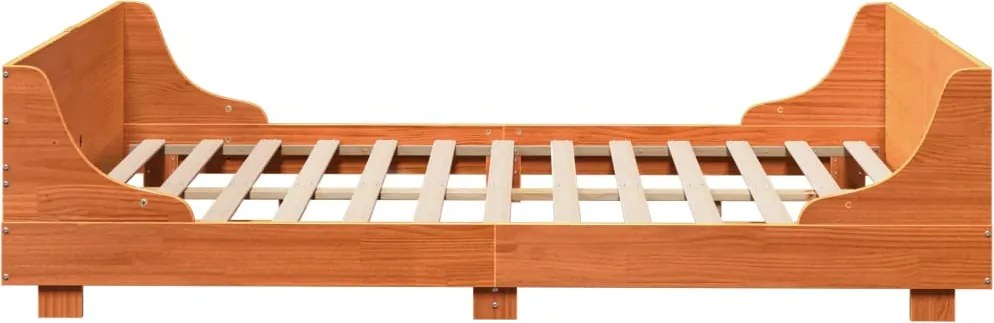 Postel bez matrace voskově hnědá 135 x 190 cm masivní borovice 3302290