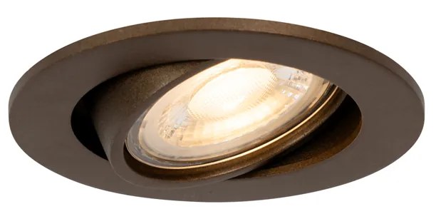 Chytré zapuštěné bodové svítidlo tmavě bronzové, naklápěcí, vč. Wifi GU10 50mm - Cisco