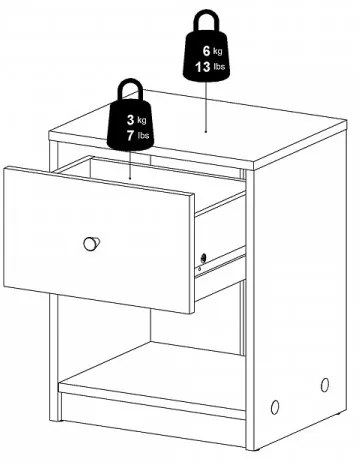 FALCO Noční stolek May 70331 bílá