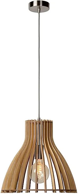 LUCIDE BOUNDE - Pendant light - Ø 35 cm - Light wood