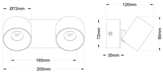 Globo 56961-2S - LED Bodové svítidlo RAE 2xLED/6W/230V