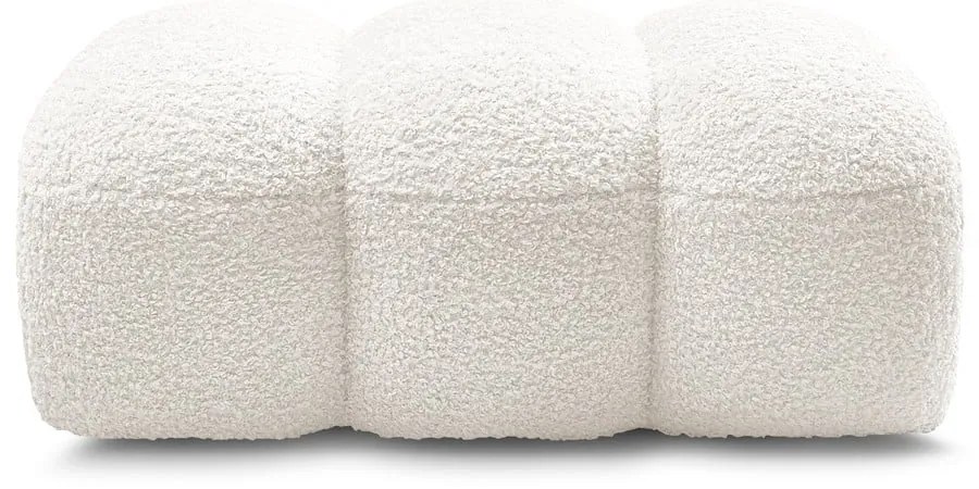 Bílá podnožka z textilie bouclé Hippolyte – Bobochic Paris