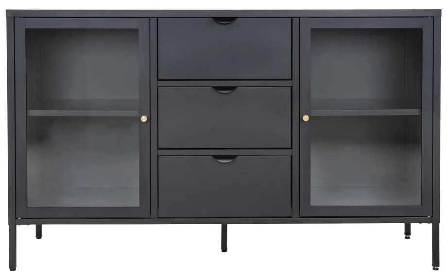 Černá kovová komoda 140x85 cm Dalby – House Nordic