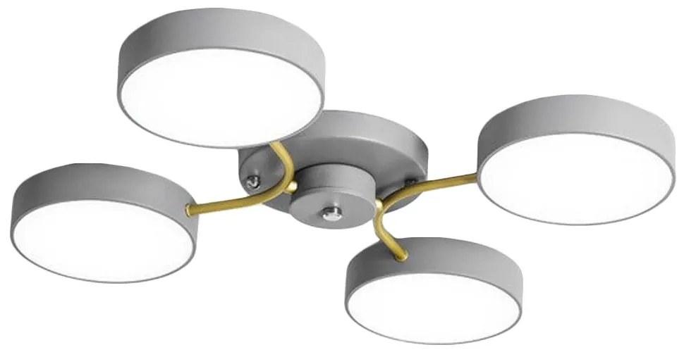Toolight - LED stropní svítidlo APP210-3CPR + dálkové ovládání, šedá-zlatá, OSW-08473