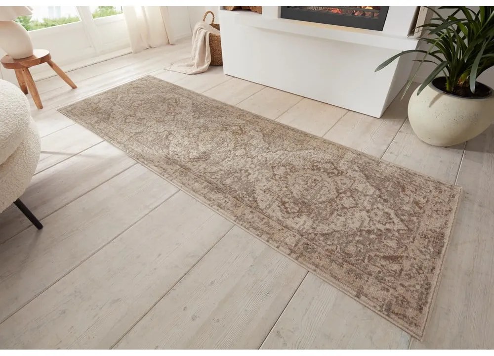 Šedý/béžový běhoun 80x200 cm Terrain Designer Sand – Hanse Home