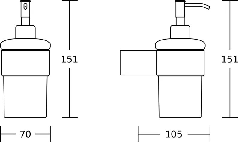 Mexen Base, nástěnný dávkovač mýdla, černá - zlatá, 70882388-57