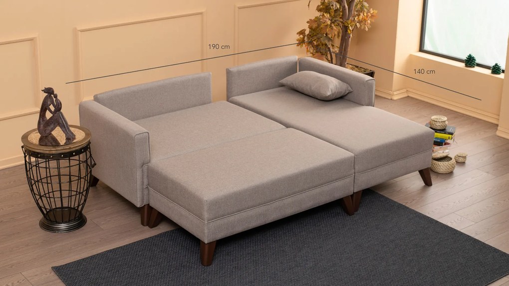 Atelier del Sofa Rohová sedací souprava Bella Corner Sofa Right 2 - Cream, Krémová