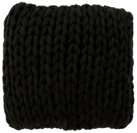 Pletený černý polštář Tricot black - 40*40 cm