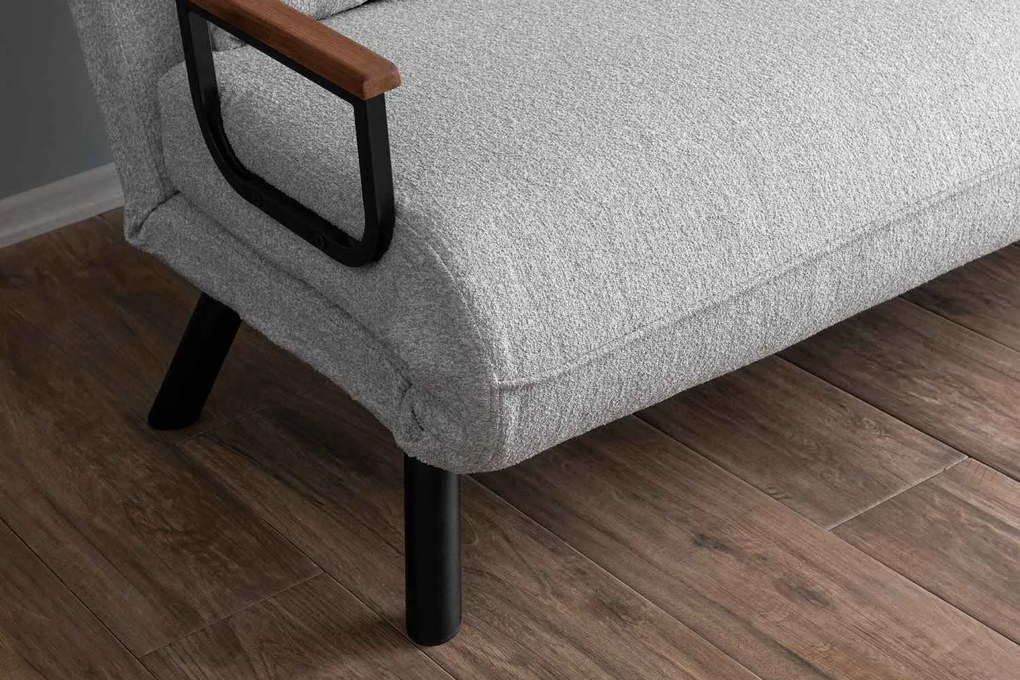Designová rozkládací sedačka Hilarius II 133 cm šedá