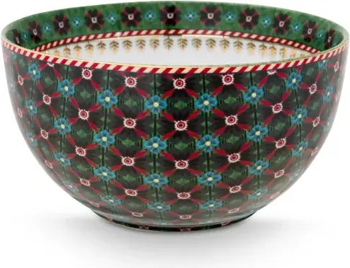 Pip Studio Berry Blues miska Ø12cm, zelená (Mistička na oříšky a dipy z lehkého porcelánu)