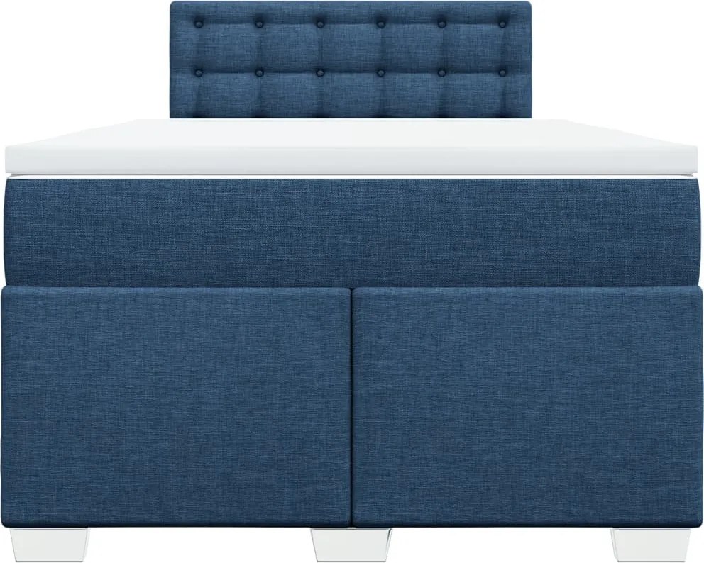 Box spring postel s matrací modrá 120x200 cm textil 3285875