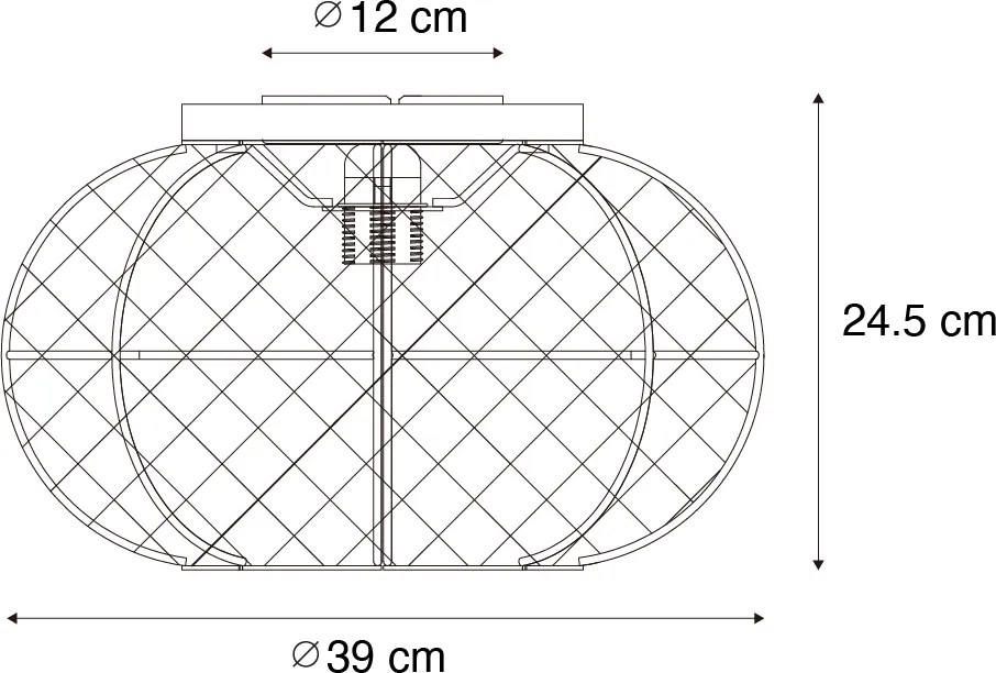 Orientální stropní svítidlo hnědé - Rob