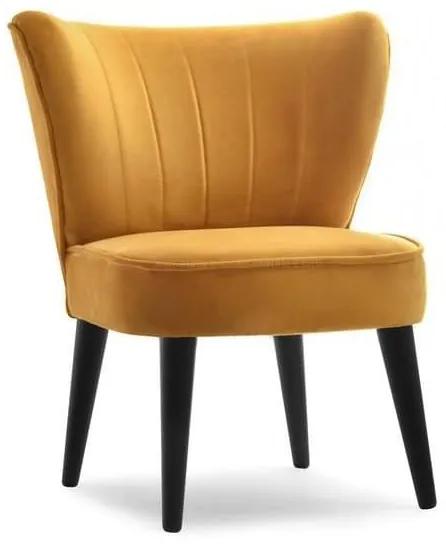 Medo Židle ARMI, medová / černá podnož