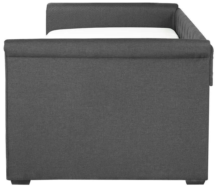 Rozkládací postel 90 cm LISABON (s roštem) (šedá). 1007307