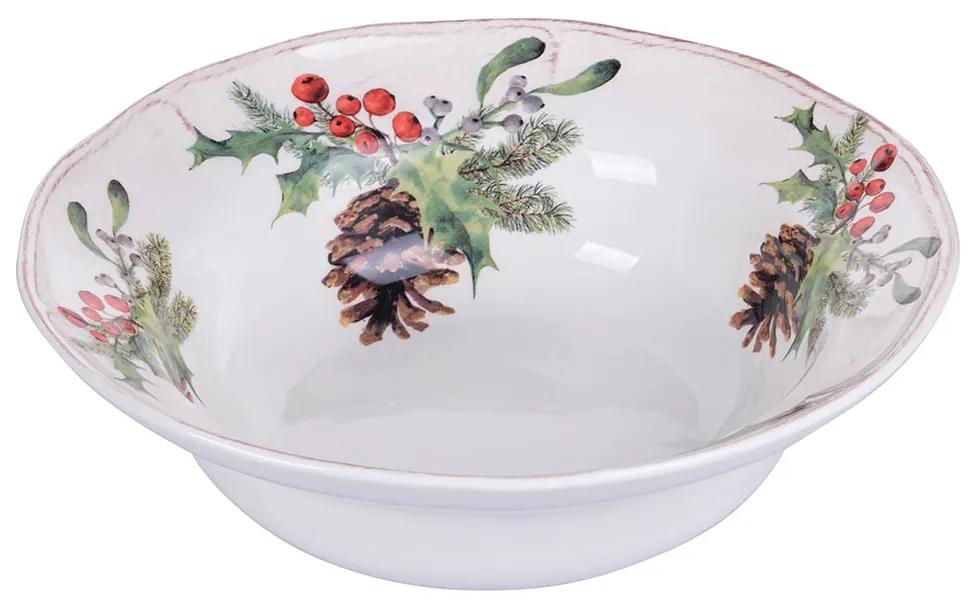 VILLA D’ESTE HOME TIVOLI Vánoční hluboká salátová mísa Ortisei, keramika, 36 cm